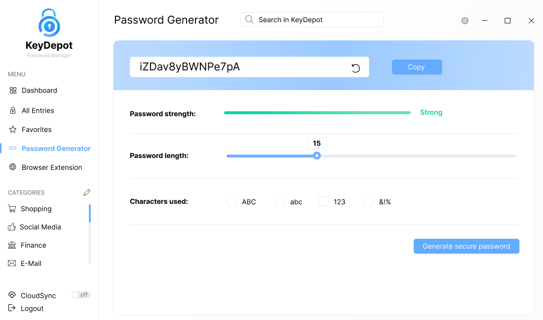 The ultimate password generator - create super secure passwords - Abelssoft