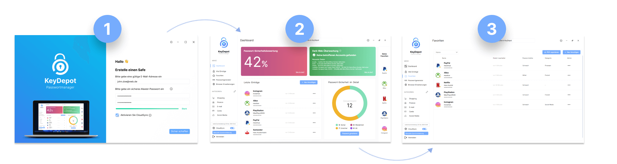 Einfach und sicher Passwörter verwalten - Passwort-Manager KeyDepot ...