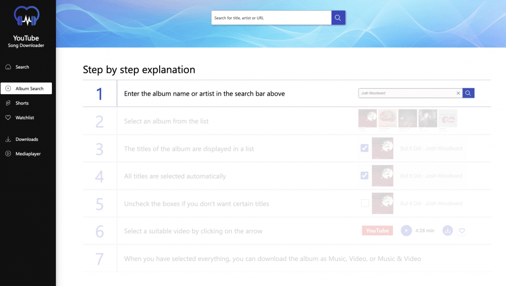 Free album downloads - try this tool for free!