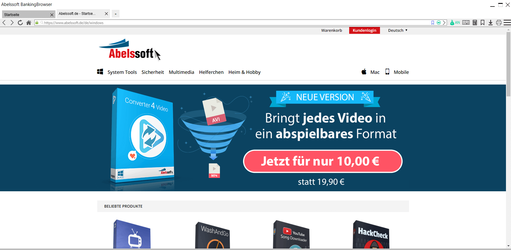 Abelssoft Banking Browser: Browser für sicheres Online Banking