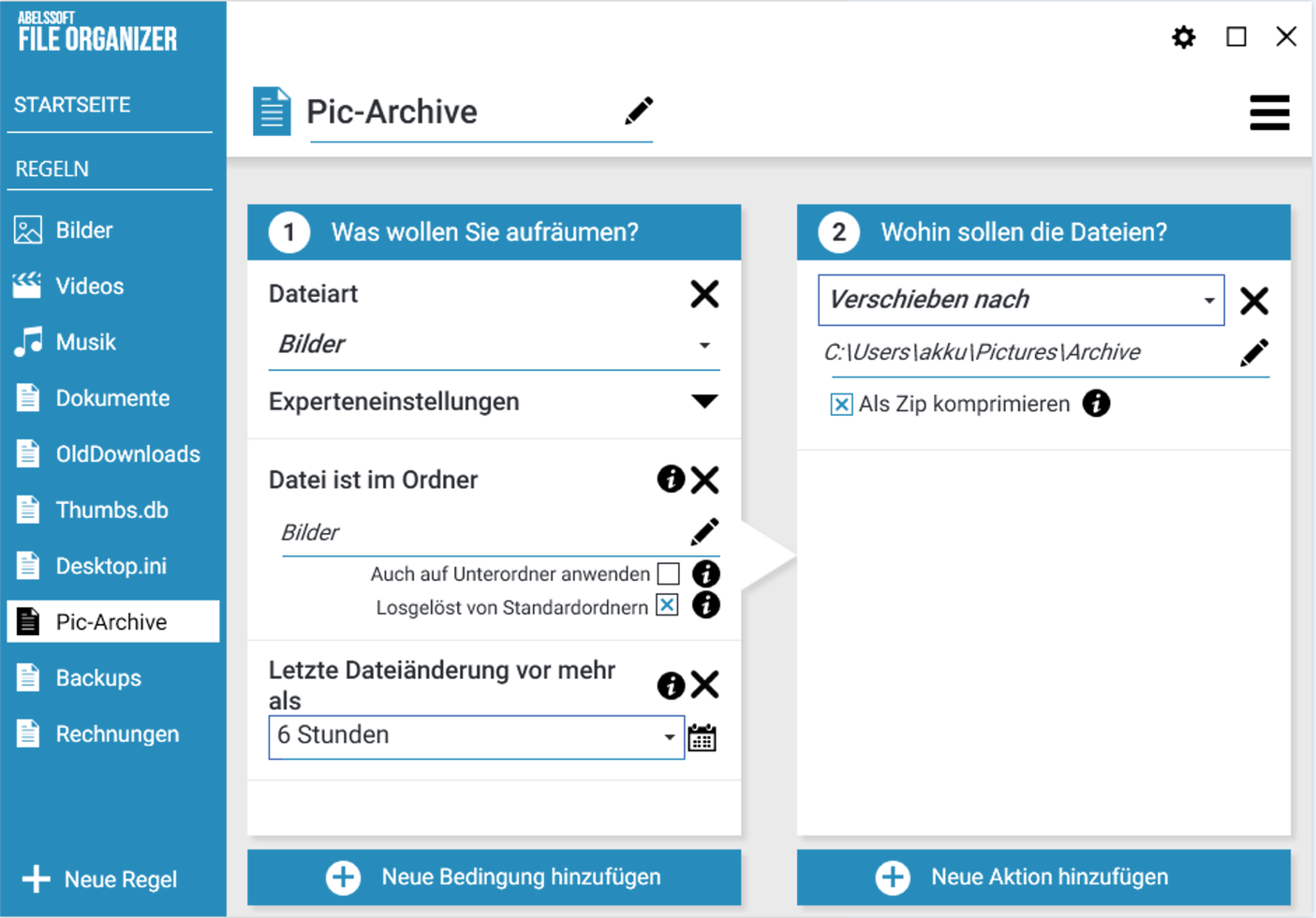 File Organizer: Dateien automatisch sortieren, aufräumen und ordnen