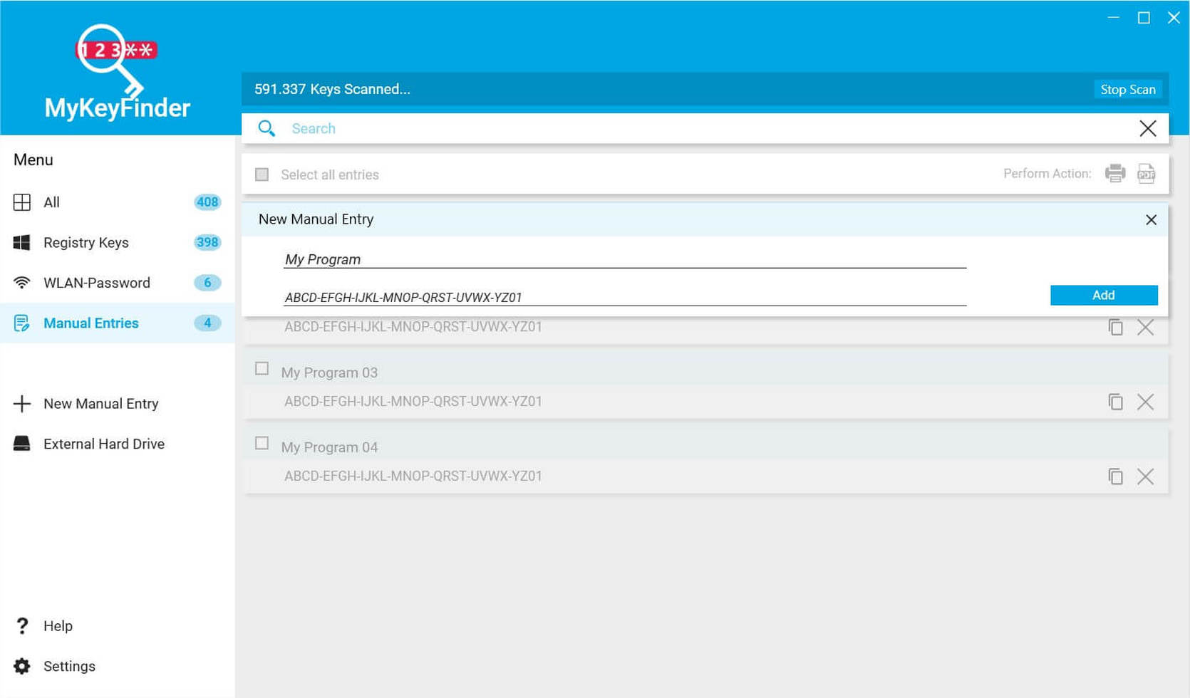 MyKeyFinder - Abelssoft.net